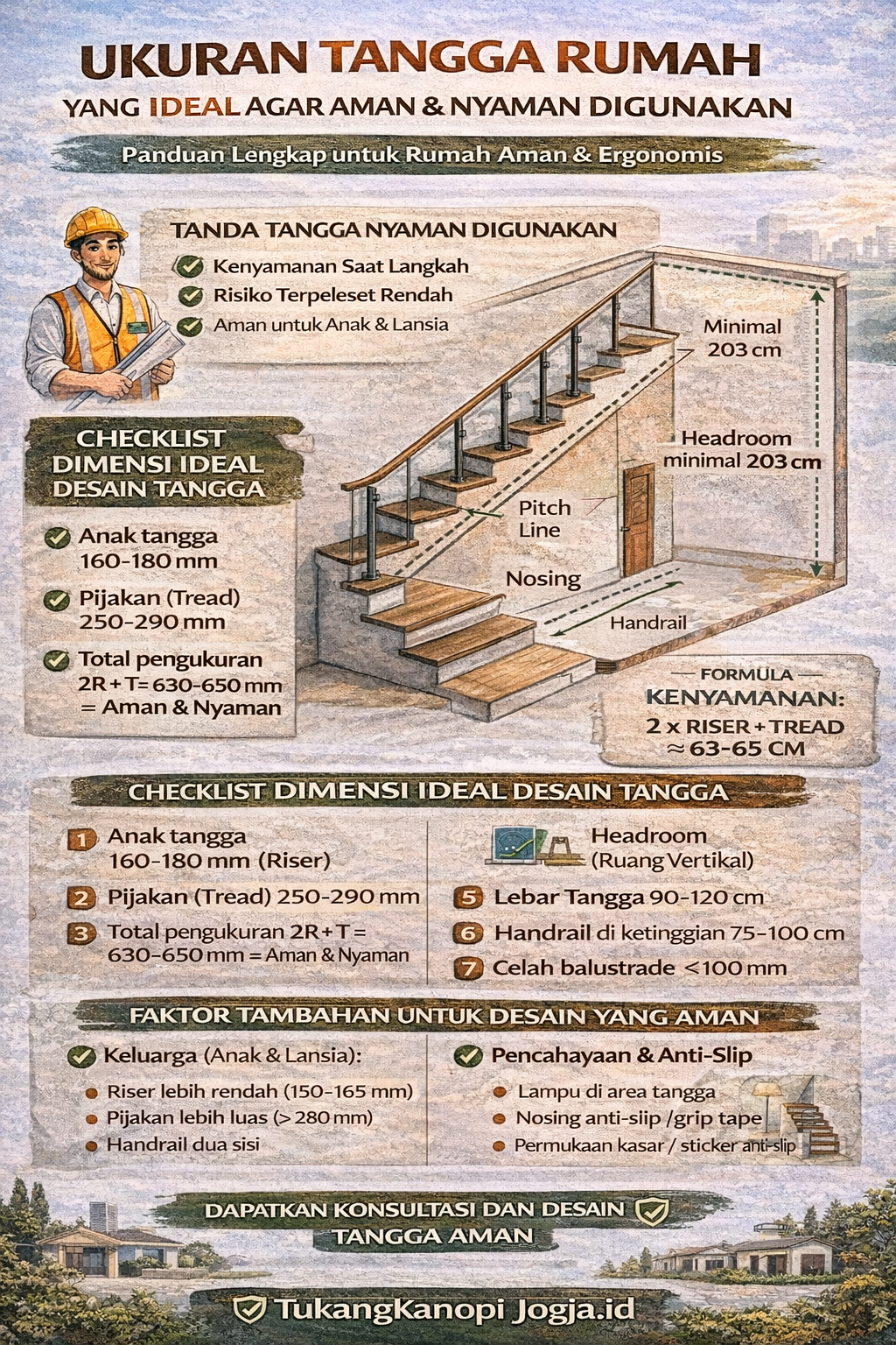 Ukuran Tangga Rumah yang Ideal agar Aman dan Nyaman Digunakan - Bengkel ...